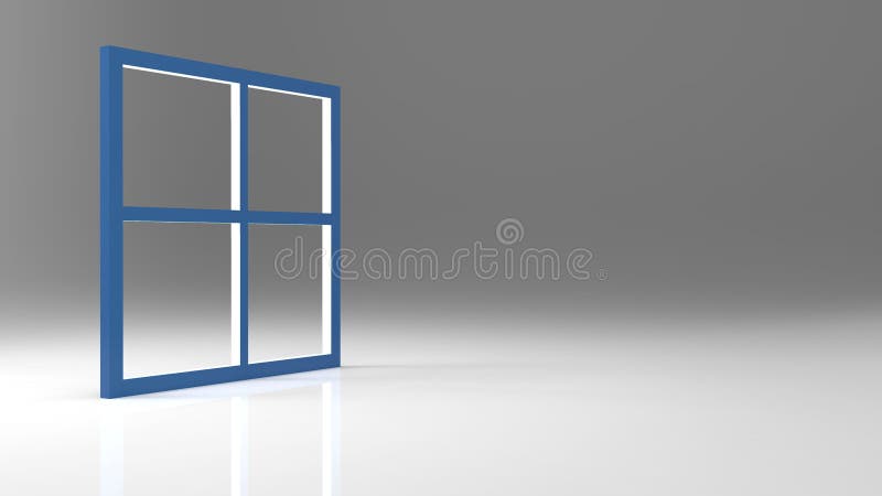 3d Rendering Abstract Blank Window Frame with Nice Background Co Stock ...