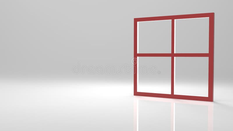 3d Rendering Abstract Blank Window Frame with Nice Background Co Stock ...
