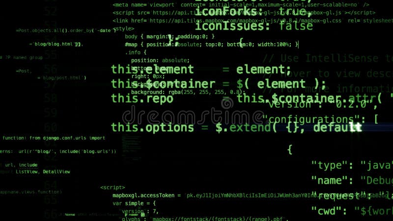 3d Rendering Of Abstract Blocks Of Code Located In The Virtual Space