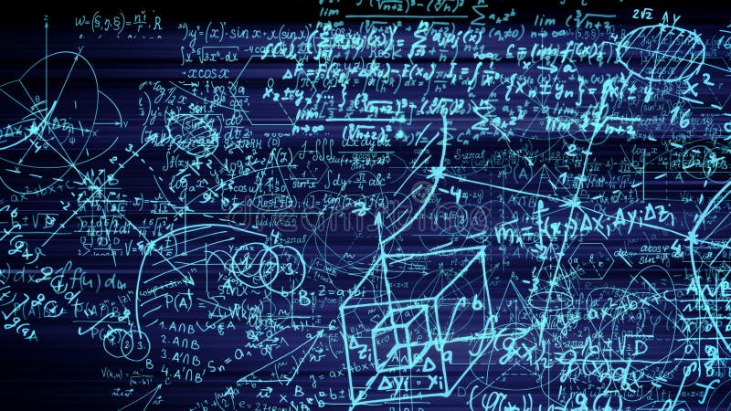 3D Rendering of Abstract Blocks of Mathematical Formulas Located in the ...