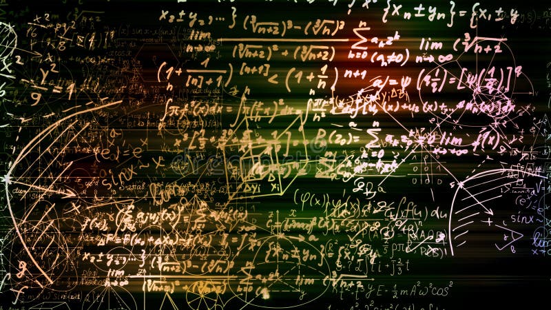 3D Rendering of Abstract Blocks of Mathematical Formulas Located in the ...