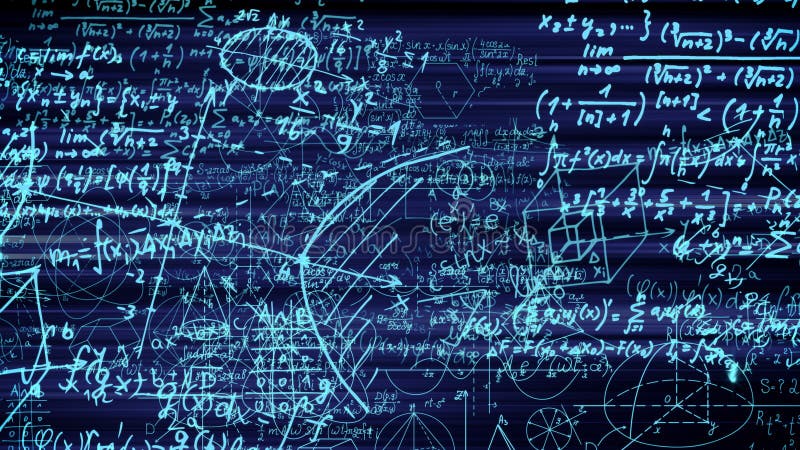 3D Rendering of Abstract Blocks of Mathematical Formulas Located in the ...