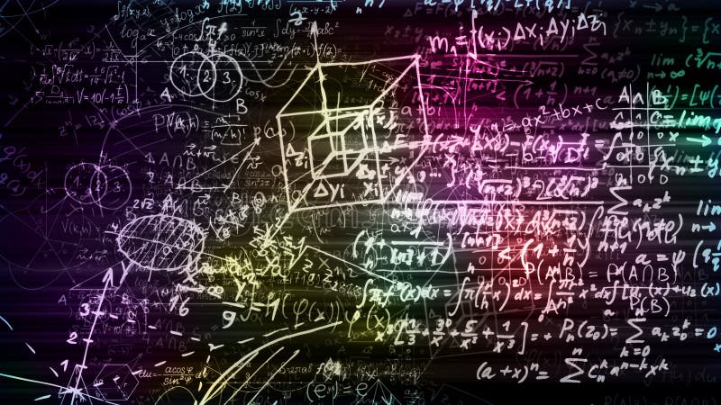 3D Rendering of Abstract Blocks of Mathematical Formulas Located in the ...