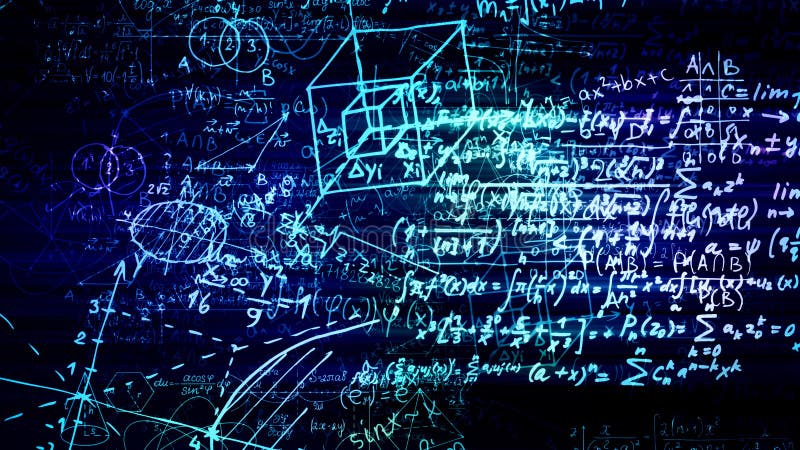 3D Rendering of Abstract Blocks of Mathematical Formulas Located in the ...