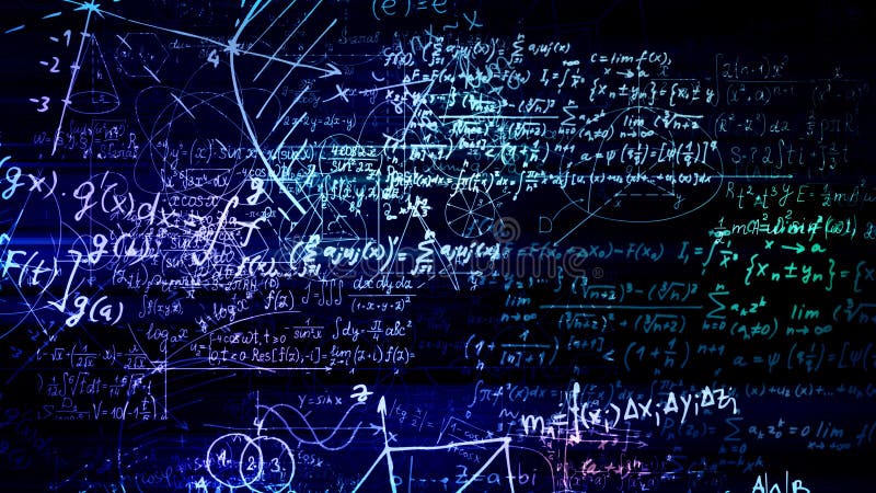 3D Rendering of Abstract Blocks of Mathematical Formulas Located in the ...