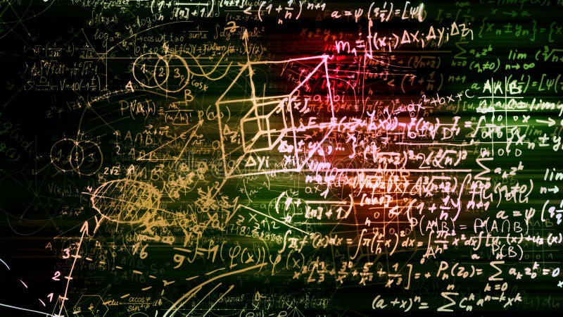 3D Rendering of Abstract Blocks of Mathematical Formulas Located in the ...