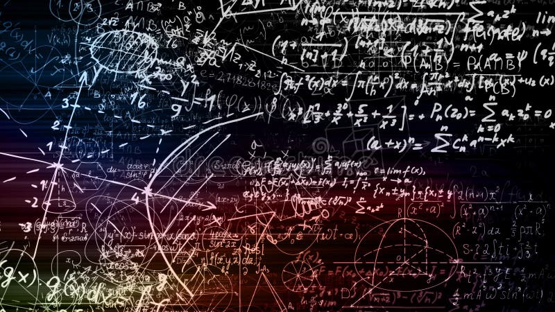 3D Rendering of Abstract Blocks of Mathematical Formulas Located in the ...