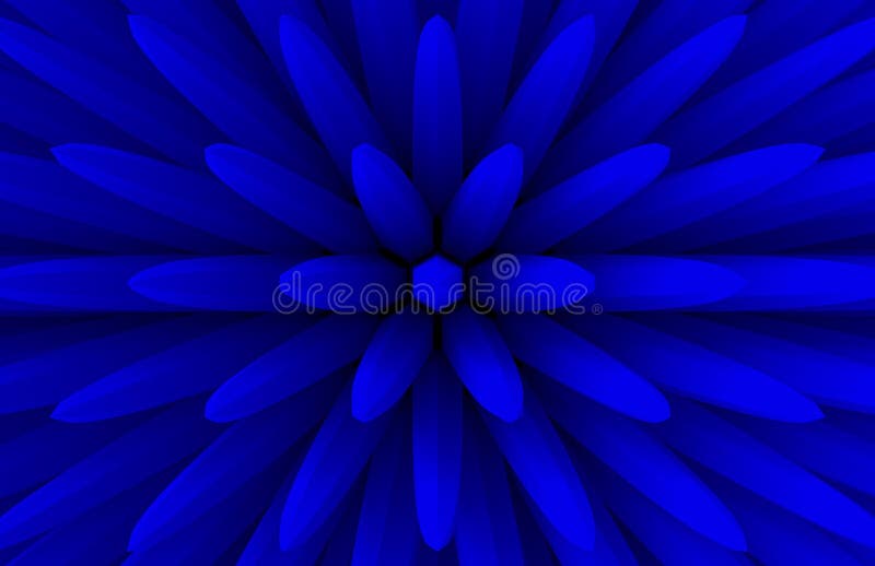 3d Rendering. Abstract Blue Extrude Geometry Bar in Blooming Flower ...