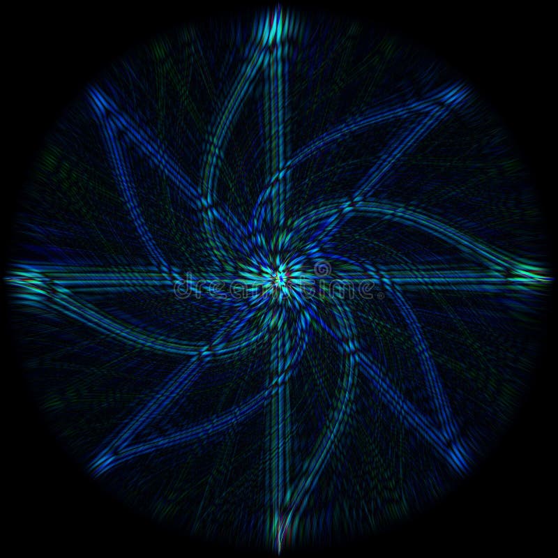 3D Rendering of an Abstract Bright Blue Spiral Background Stock ...