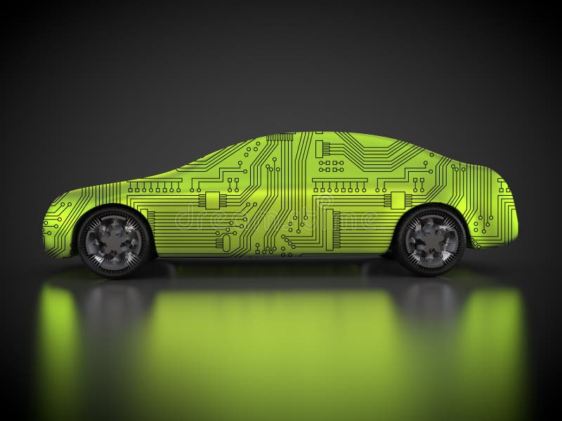 3D Rendering: Abstract Car and Carbody Stock Illustration ...