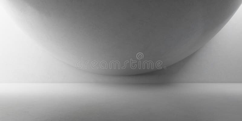 3d Rendering of Abstract Concrete with Light Cast the Shadow on Sphere ...