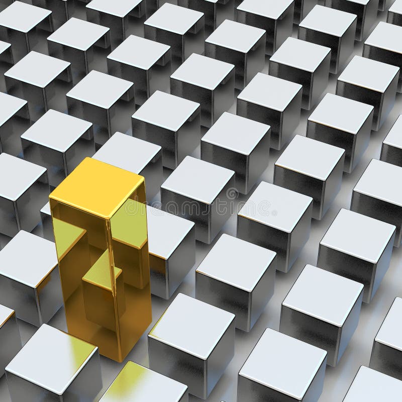 Abstract Cubic Art - 3D Rendering Stock Illustration - Illustration of ...