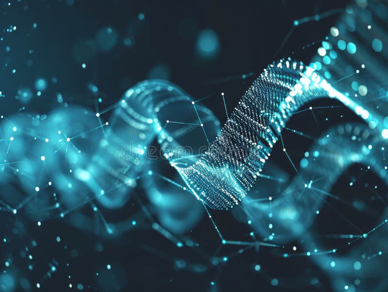 3d Rendering Of Abstract Digital Background With Connecting Dots And