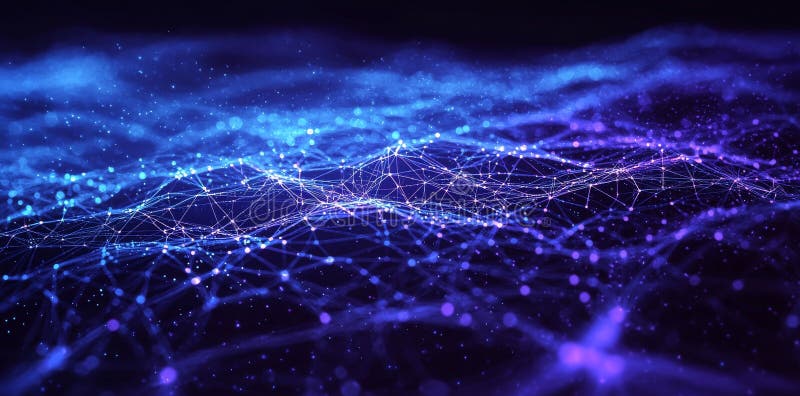 3D Rendering of an Abstract Digital Circuit Board with Glowing Lines ...