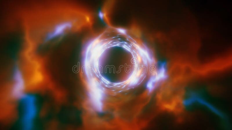 3d Rendering of an Abstract Energy Tunnel in Space. the Energy of the ...