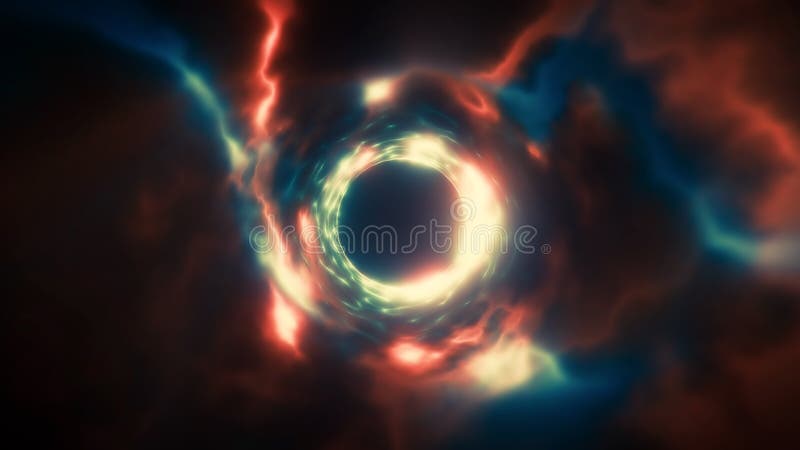 3d Rendering of an Abstract Energy Tunnel in Space. the Energy of the ...