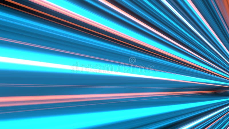 3D Rendering of Abstract Fast Moving Stripe Lines with Glowing Sun ...