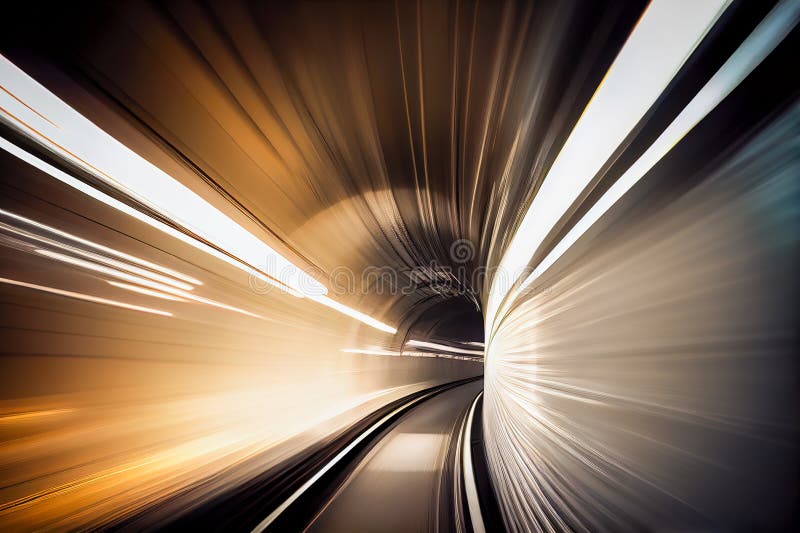 3D Rendering of Abstract Fast Moving Stripe Lines. Tunnel from Lines ...
