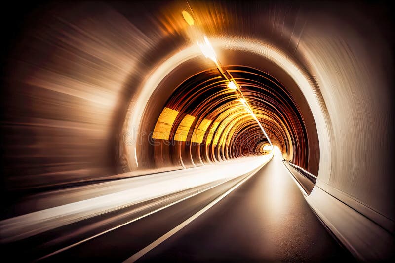 3D Rendering of Abstract Fast Moving Stripe Lines. Tunnel from Lines ...