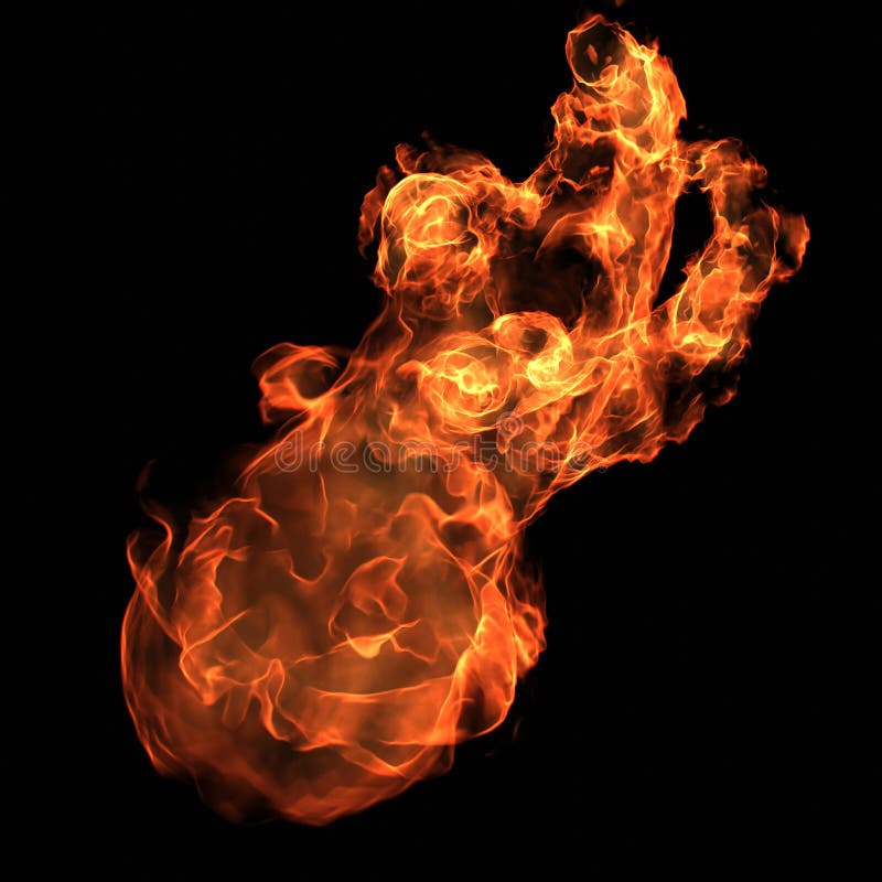 3D Rendering of an Abstract Free Form Hot Plasma Fire Flame Stock ...