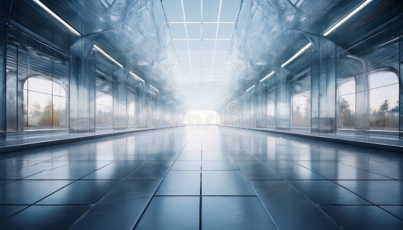 3d Rendering of an Abstract Futuristic Glass Architecture Stock ...