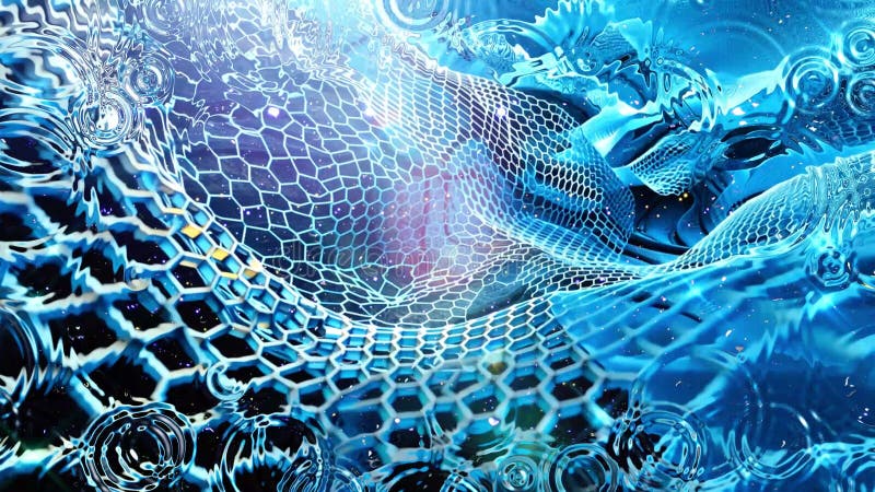 3D Rendering Abstract Futuristic Mesh Waves Animation Stock Video ...