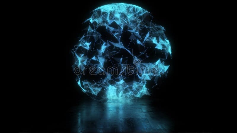 3D Rendering of an Abstract Globe, Sphere in Space in the Form of ...