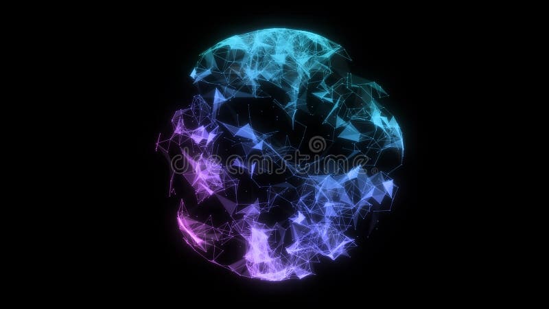 3D Rendering of an Abstract Globe, Sphere in Space in the Form of ...