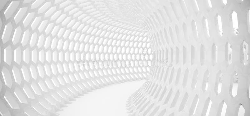 Abstract Hexagon Grid Mesh Tunnel Stock Illustration - Illustration of ...