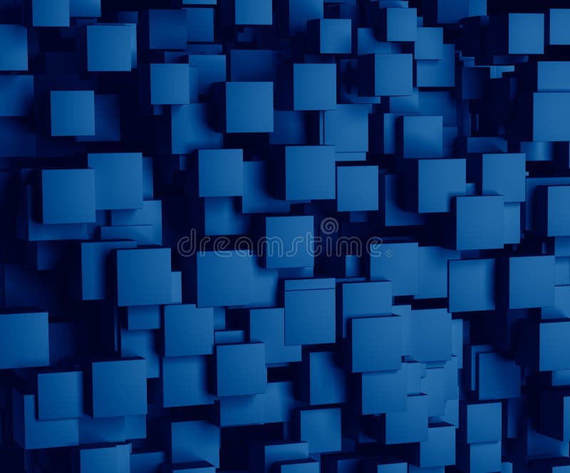 3D Rendering Abstract Image of Cubes Background Toned in Trendy Classic ...