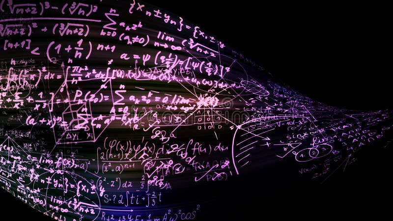 3D Rendering of Abstract Blocks of Mathematical Formulas Located in the ...