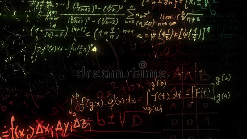 3D Rendering of Abstract Blocks of Mathematical Formulas Located in the ...