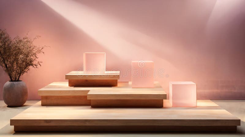 3d Rendering of Abstract Minimal Geometric Forms. Generative AI Stock ...