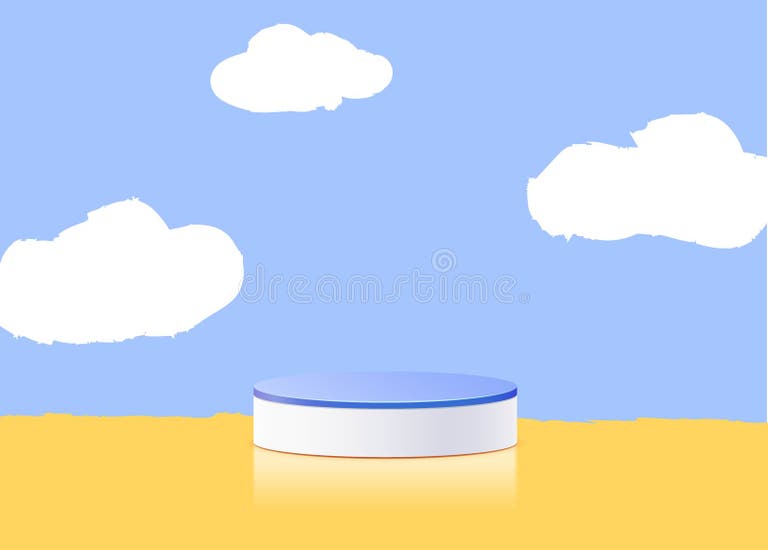 3d Rendering, Abstract Minimal Stage for Kids Product Display Present ...