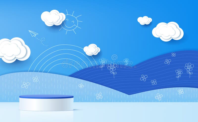 3D Rendering of Minimal Display Podium for Mock Up Presentation in ...