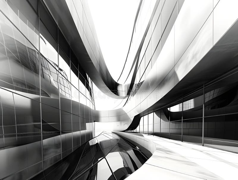 3D Rendering of Abstract Modern Architecture, Blending Innovative ...