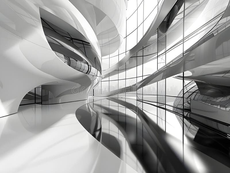 3D Rendering of Abstract Modern Architecture, Blending Innovative ...