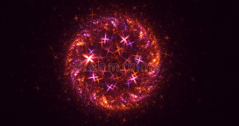 3D Rendering Abstract Multicolor Technology Fractal Light Background ...