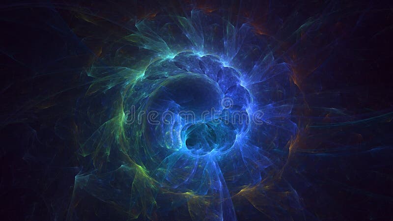 3D Rendering Abstract Multicolor Technology Fractal Light Background ...