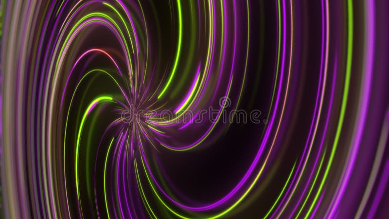 3D Rendering Abstract Neon Spiral with Reflection in the Form of Light ...