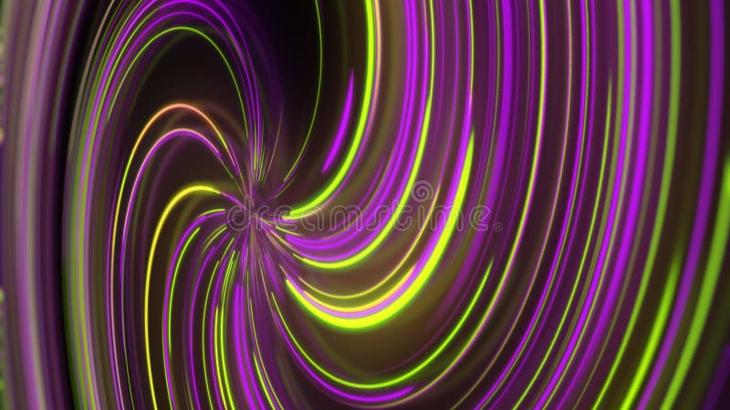 3D Rendering Abstract Neon Spiral with Reflection in the Form of Light ...