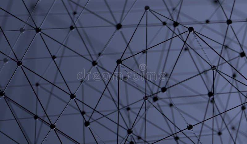 Abstract Network Connection Stock Illustration - Illustration of black ...