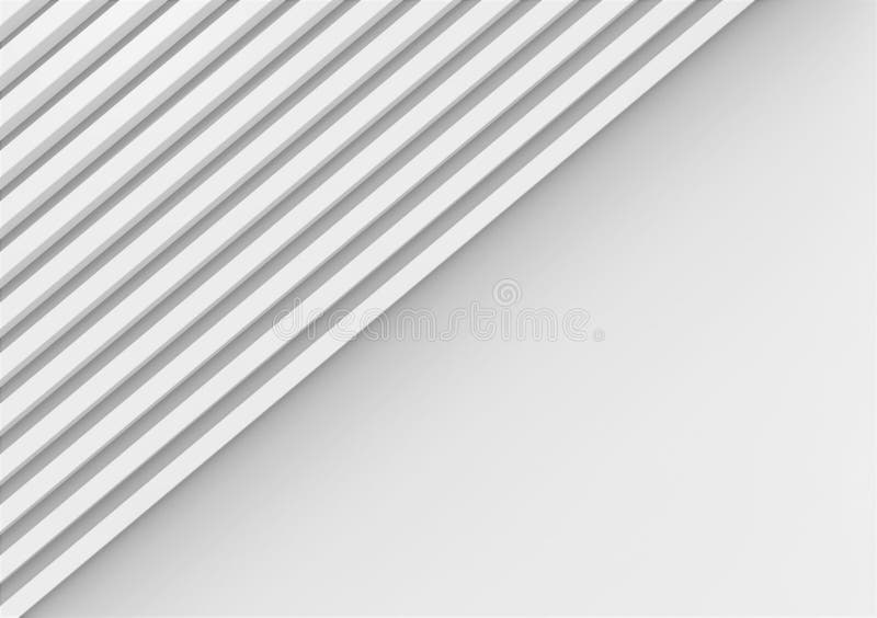 3d Rendering. Abstract Parallel White Long Rectangle Bars Wall on Copy ...