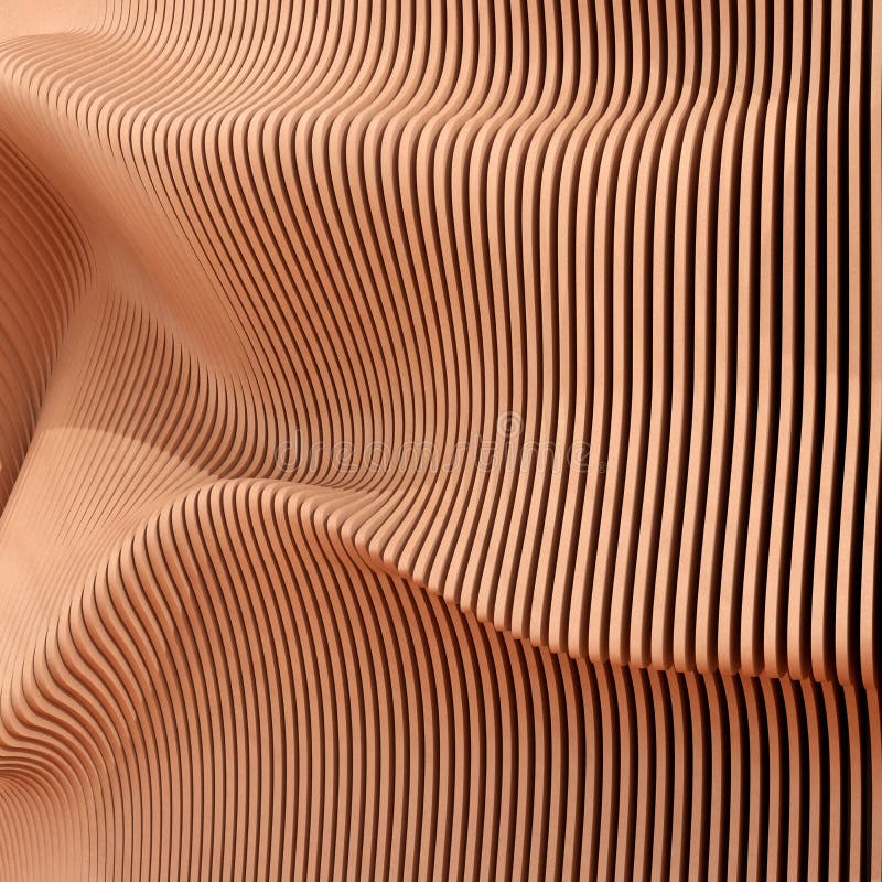 3D Rendering of Abstract Parametric Pattern Stock Illustration ...