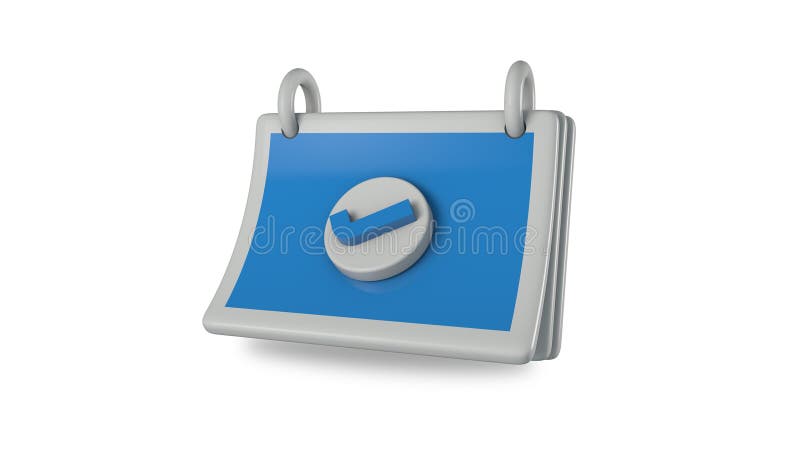 Abstract Planner Check Mark Icon and Symbol Stock Illustration ...