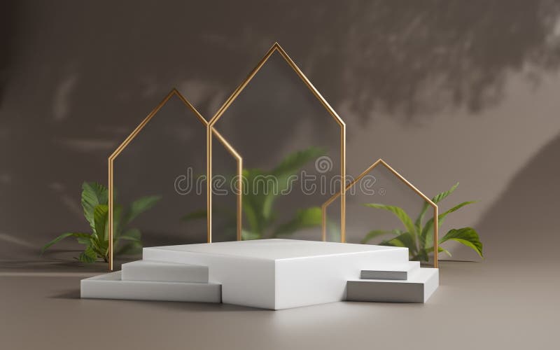 3d Rendering Abstract Platform Podium Product Presentation Backdrop ...