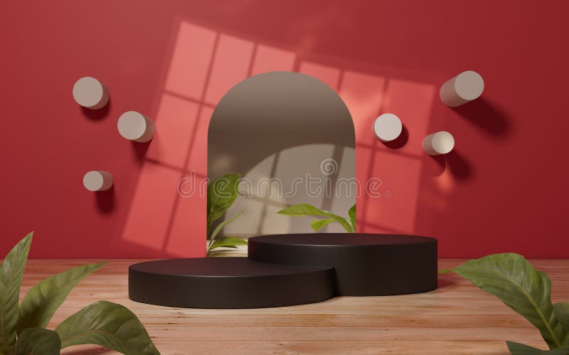 3d Rendering Abstract Platform Podium Product Presentation Backdrop ...
