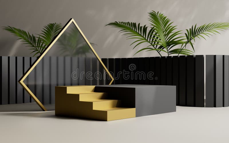 3d Rendering Abstract Platform Podium Product Presentation Backdrop ...