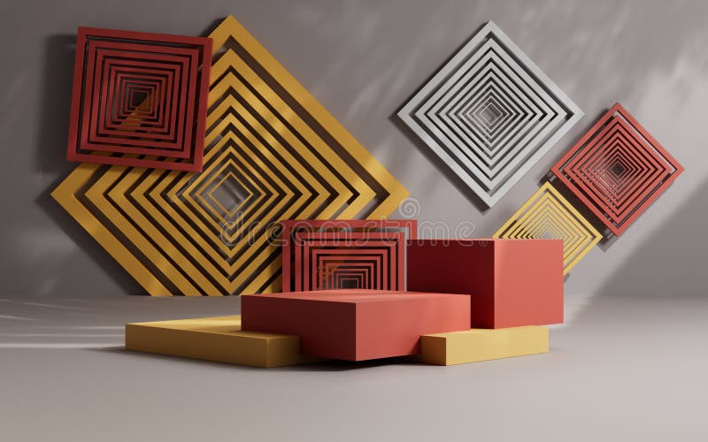3d Rendering Abstract Platform Podium Product Presentation Backdrop ...