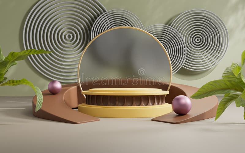 3d Rendering Abstract Platform Podium Product Presentation Backdrop ...